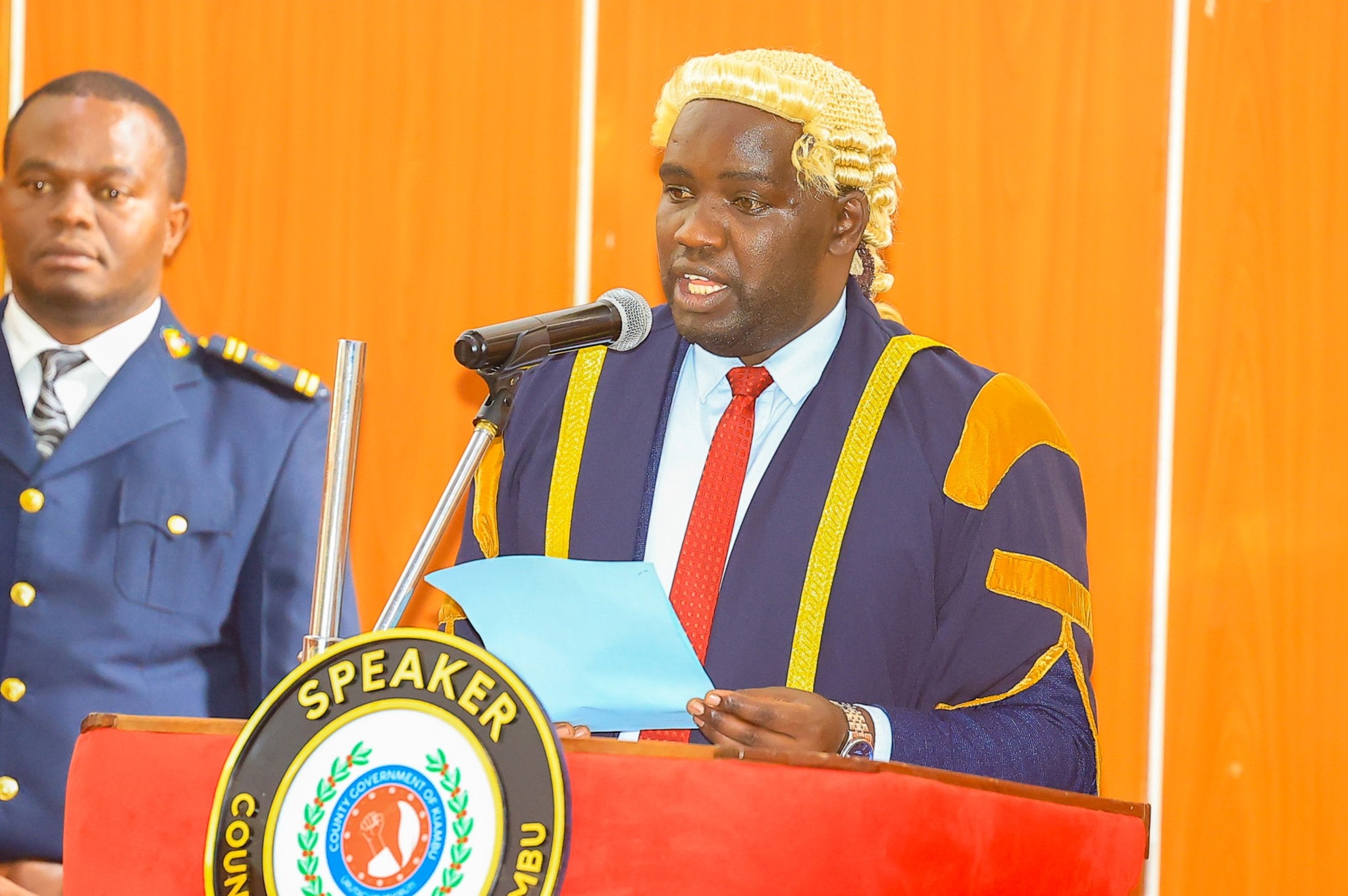 Kiambu County Assembly Speaker Charles Thiong’o welcomes MCAs from ...